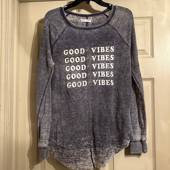 Grayson Threads | Tops | Good Vibes Distressed Top | Poshmark